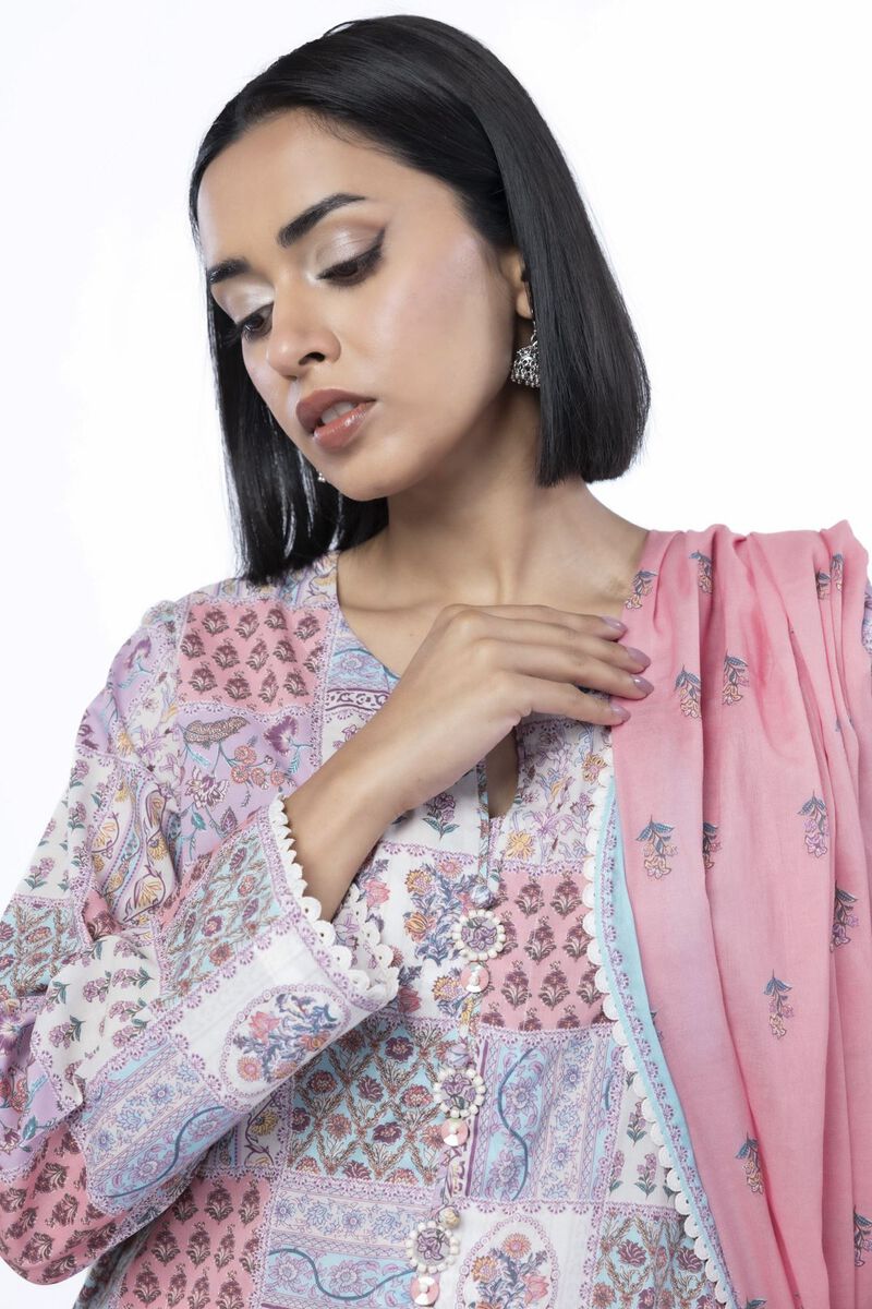 Buy Fabrics 3 Piece | 0.0 N/A | CA10B-VG_MULTI | Khaadi United Arab ...