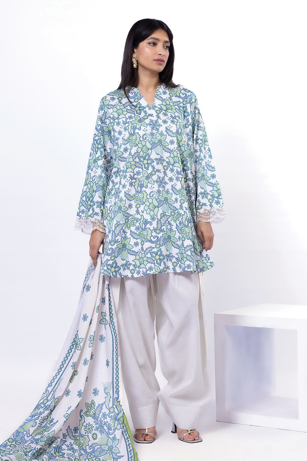 Buy Fabrics 3 Piece | 0.0 N/A | SS2260B-VG_MULTI | Khaadi United Arab ...