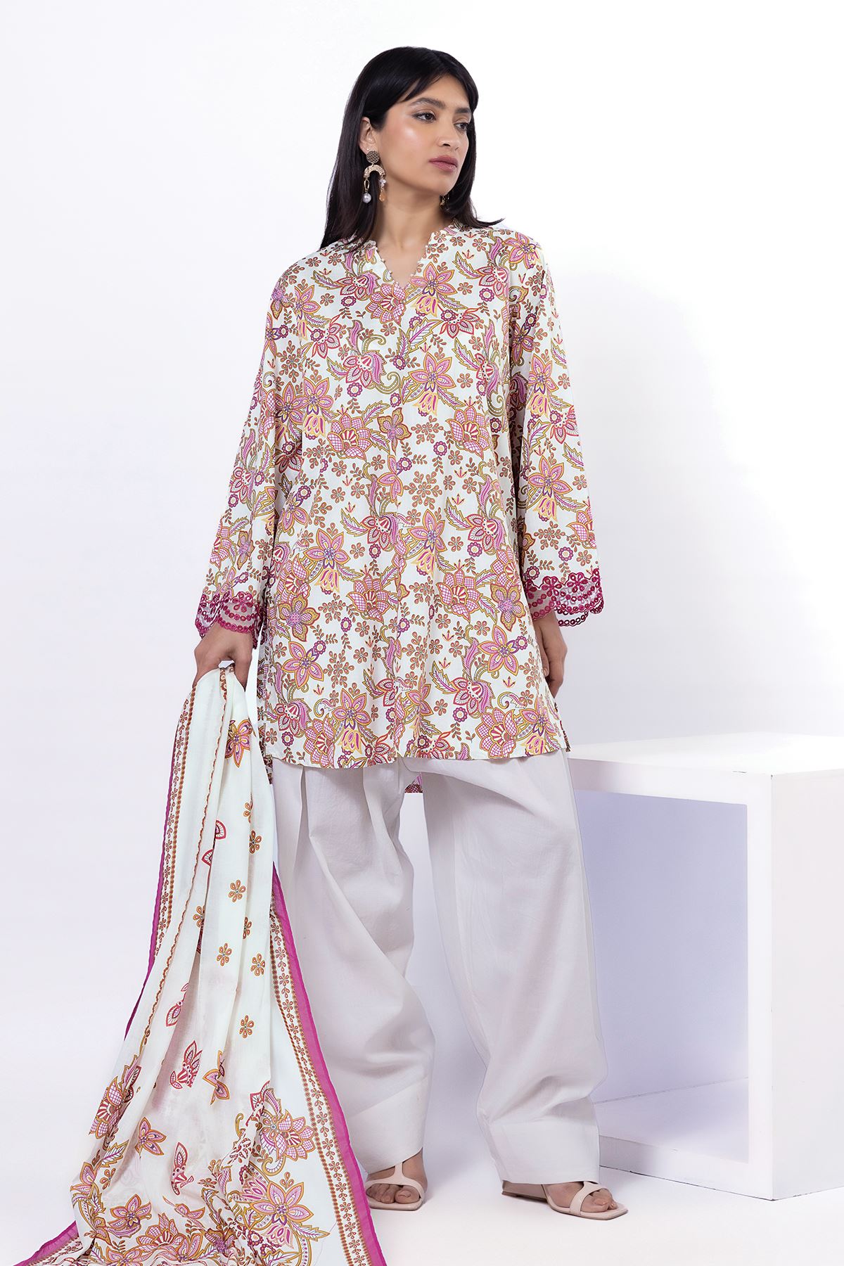 Buy Fabrics 3 Piece | 0.0 N/A | SS2260A-VG_MULTI | Khaadi United Arab ...