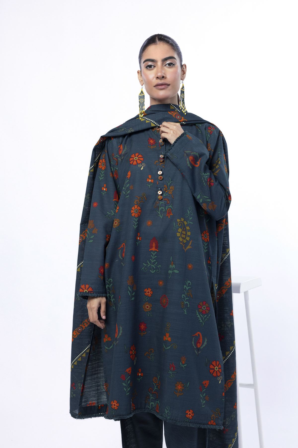 Buy Fabrics 3 Piece | 0.0 N/A | LKN29A-VG_MULTI | Khaadi United Arab ...