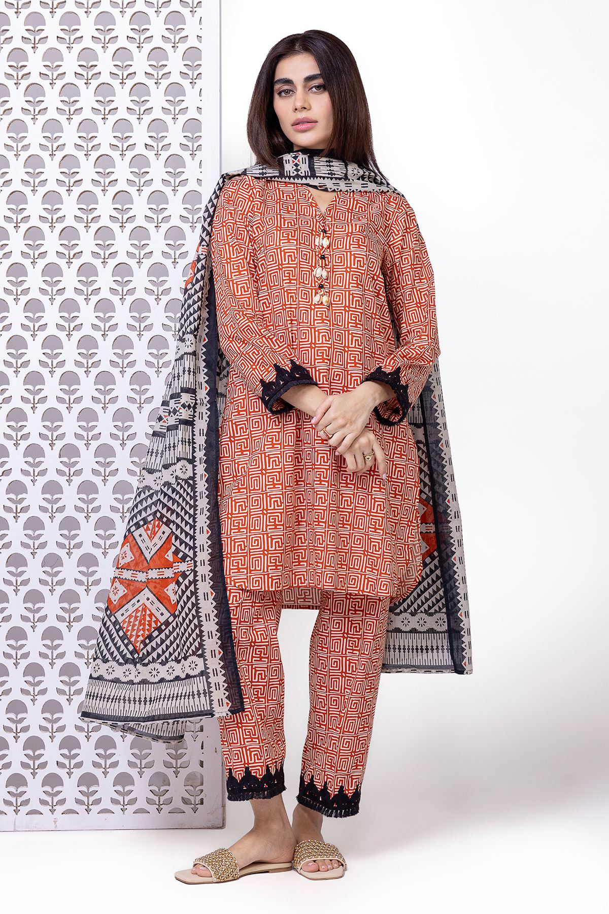Buy Kurta | 0.0 N/A | EET245230A-VG_RUST | Khaadi United Arab Emirates