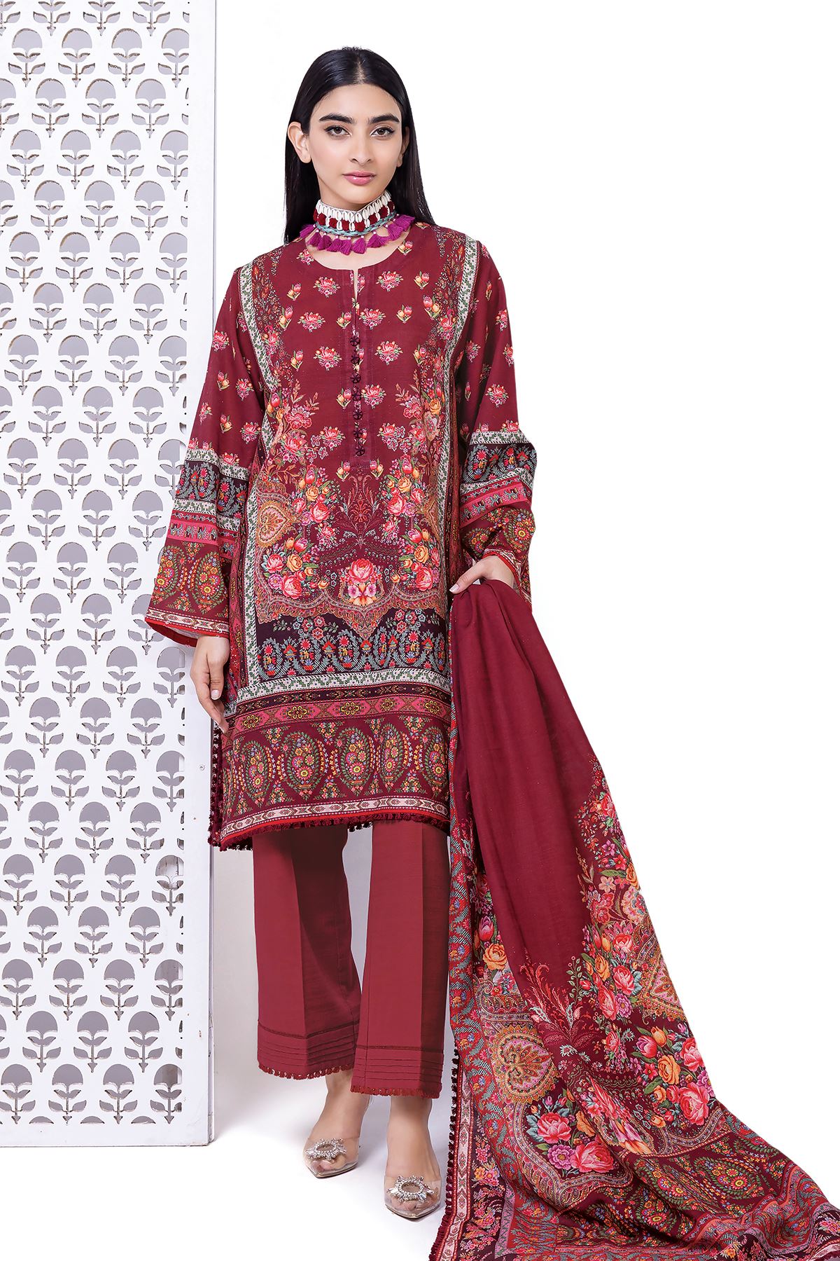 Buy Fabrics 3 Piece | 0.0 N/A | KW06-VG_MAROON | Khaadi United Arab ...